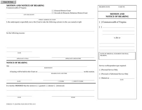 Form Dc 371 Fill Out Sign Online And Download Fillable Pdf Virginia