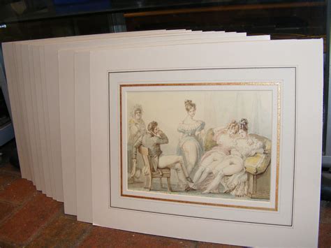 Twelve Reproduction Prints Of Victorian Erotica
