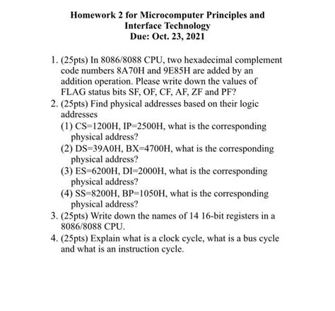 solved homework 2 for microcomputer principles and interface
