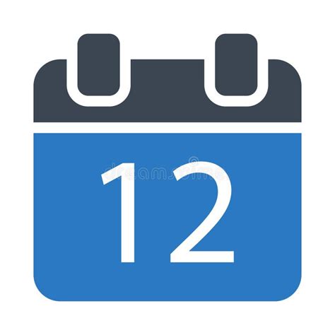 Date Glyph Colour Vector Icon Stock Vector Illustration Of Pack
