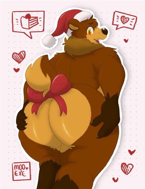 Rule 34 Accessory Anthro Ass Bear Big Butt Bow Feature Bow Accessory Brown Bear Butt Grab