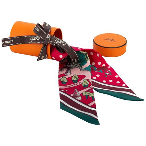 New Hermes Tour Eiffel Silk Twilly In Box At 1stdibs
