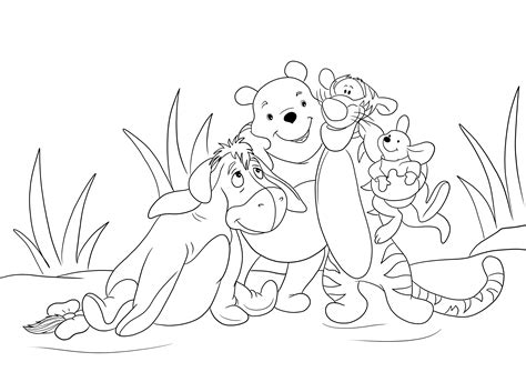 Winnie The Pooh And Friends Coloring Pages