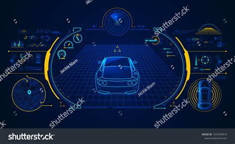 Concept Smart Car Technology Stock Vector Royalty Free 1355539910 Shutterstock
