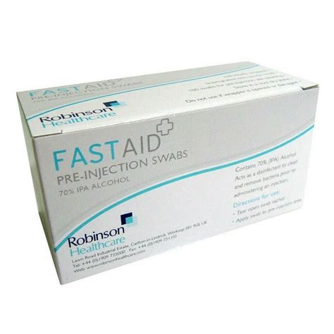 Alcohol Medi Swab Fastaid Preinjection Swabs 70 Ipa Nursing