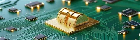 Gold Electrical Contact Pad Stock Illustrations 1 Gold Electrical Contact Pad Stock