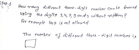 Answered How Many Different Three Digit Numbers Can Be Formed Using