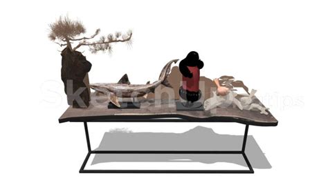 6541 Free Sketchup Console Table Model Download