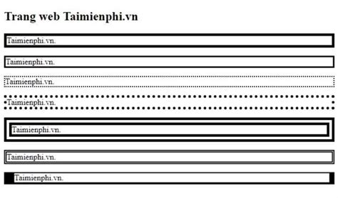 Thu C T Nh Border Trong Css C Ph P V V D Minh H A