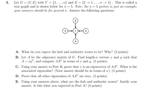 solved let g v e ﻿with v {1 dots n} ﻿and e {2→1 dots n→1}
