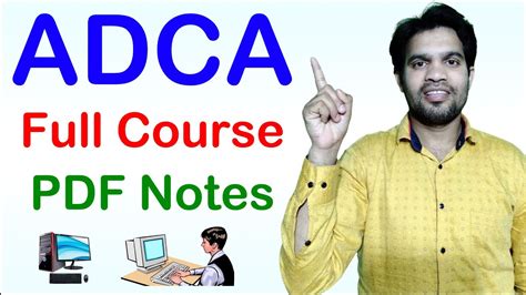 Adca Computer Course Pdf Notes Dca Pdf Notes Basic Computer Pdf Notes Tally Pdf Note Dtp