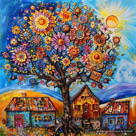 Ai创作图装饰油画发财树 油画发财树 发财树油画 摇钱树装饰画 发财树油画图 无框画摇钱树 招财树玄关画 发财树玄关画 发财树装饰画 动漫树装饰画 艺术树壁画 加拿大彩绘手绘装饰画 秘密树屋