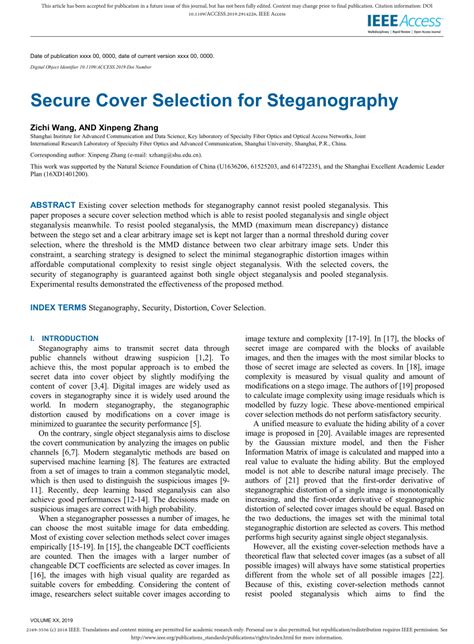PDF Secure Cover Selection For Steganography