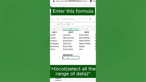 Tocol Function In Excel Exceltech Excelshortcuts Exceltips