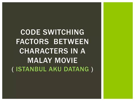 Code Switching Sociolinguistics Ppt
