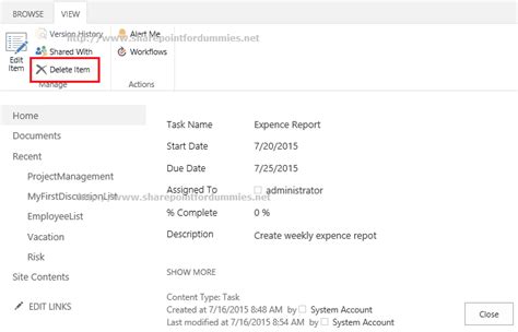 How To Create A Task List In Sharepoint 2013 Sharepoint For Dummies