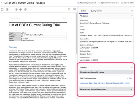 Etmf 7 1 Custom Metadata For Tmf Documents Egnyte