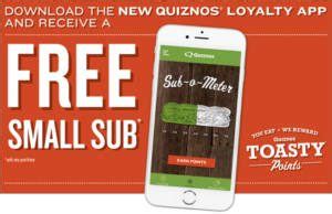 Free Small Sub At Quiznos Canadafreebiesca