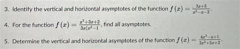 solved identify the vertical and horizontal asymptotes of