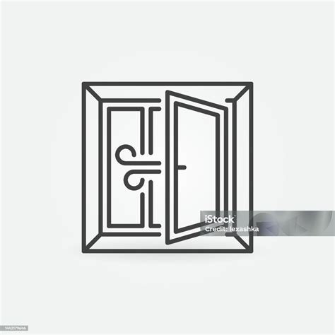 열린 창 선 아이콘에서 신선한 공기입니다 방 환기 벡터 개념 기호 0명에 대한 스톡 벡터 아트 및 기타 이미지 0명 가정의 방 개념 Istock