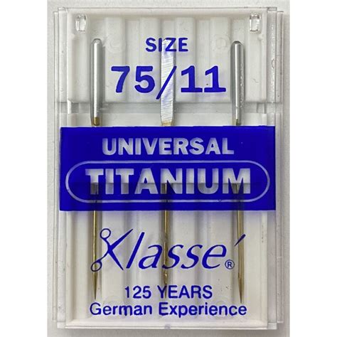Klasse Universal Size 7511 Titanium Sewing Machine Needles Pack Of 3