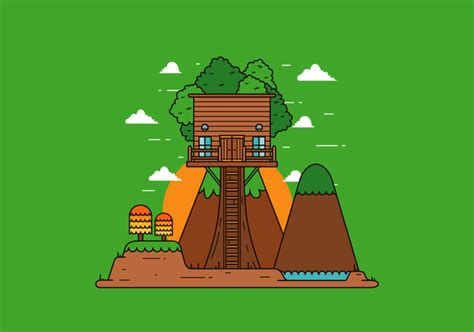 Treehouse Vector Art Icons And Graphics For Free Download