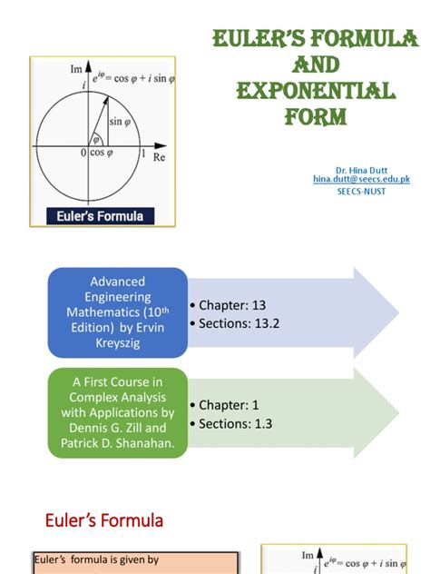 Eulers Formula And Exponential Form Descargar Gratis Pdf Complex