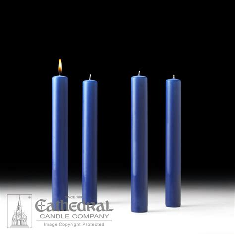 Church Advent Altar Candles 1 1 2 X 12 4 Sarum Blue 51 Beeswax