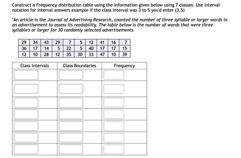 Construct A Frequency Distribution Table Using The