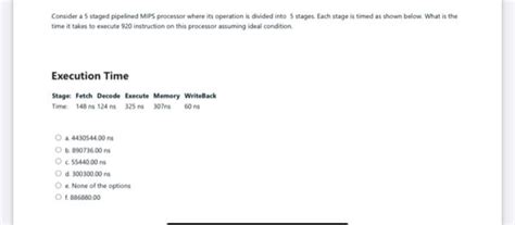 Solved Consider A 5 Staged Pipelined MipS Processor Where Chegg Com