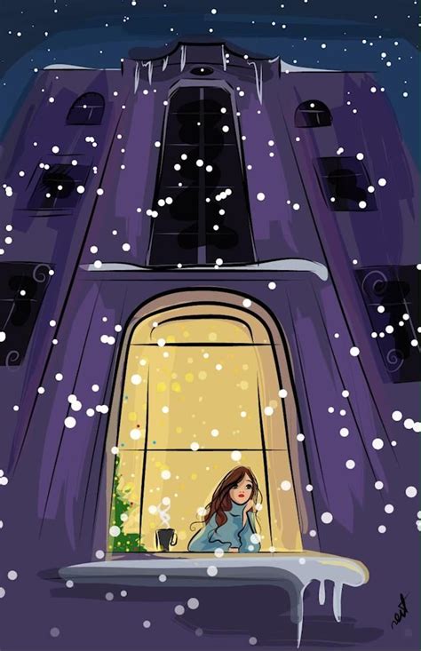 Snowfall Animated Illustration Video Digital Illustration