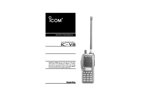 ICOM IC V8 USER MANUAL Service Manual Download Schematics Eeprom Repair Info For Electronics