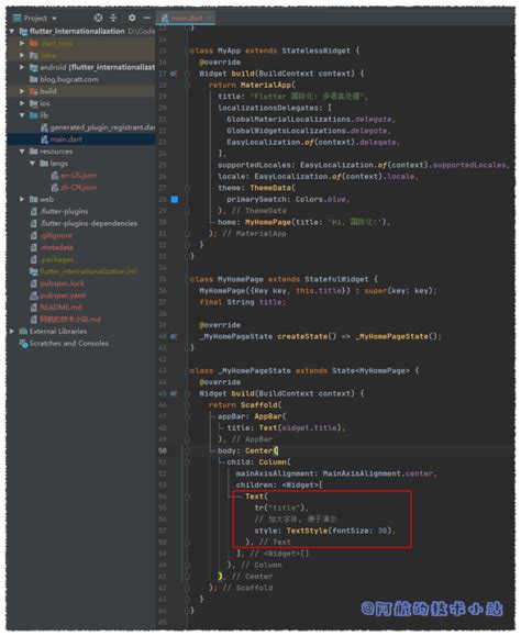 Flutter 国际化 多语言处理easy Localization 阿航的技术小站