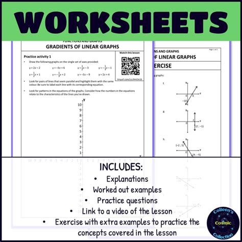 Grade 9 Gradients Of Linear Graphs Understanding And Calculating Slope