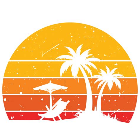 Vintage Retro Sunset Vacation Holiday 21015160 Png