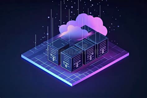 Cloud Storage For Downloading An Isometric A Digital Service Or Application With Data
