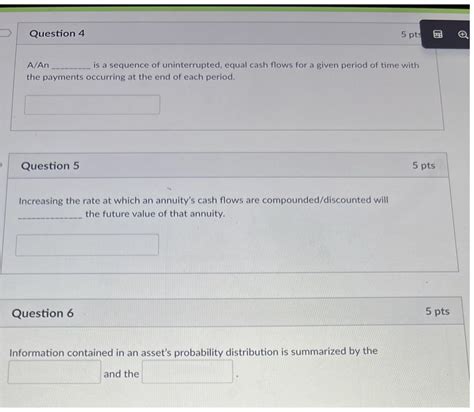[solved] please answer questions 4 6 question 4 5 pts a an is a