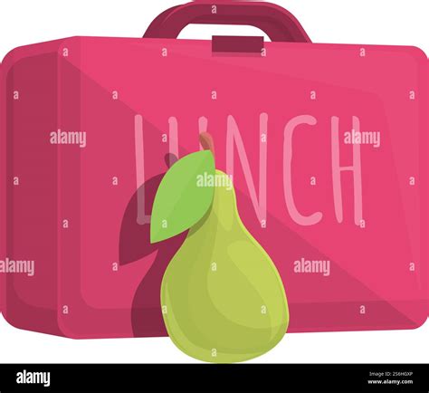 School Breakfast Green Pear Icon Cartoon Of School Breakfast Green