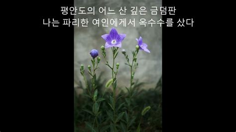 여승 女僧 백석 Youtube