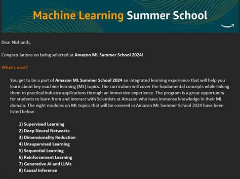 Nishanth Gadey On Linkedin Amazonmlsummerschool Machinelearning Ai