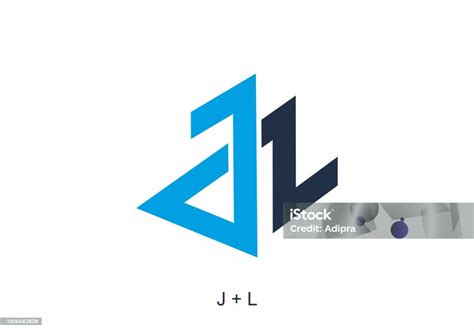 Jl 초기 문자 디자인의 블루 칼라 컴퓨터 글자에 대한 스톡 벡터 아트 및 기타 이미지 컴퓨터 글자 로고 0명 Istock