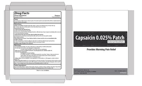 Dailymed Capsaicin Patch