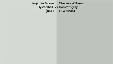Benjamin Moore Oystershell 864 Vs Sherwin Williams Comfort Gray Sw