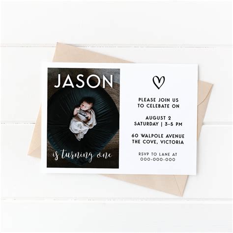 Editable Photo Birthday Invitation Template Modern Photo Birthday Invitation Free Tags