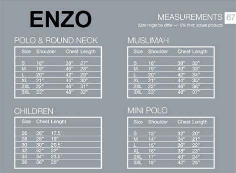 Eszee Sport Size Chart Orensport Enzo And Mr2