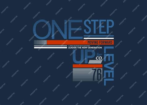 Premium Vector One Level Up Motivational Quotes Typography Abstract