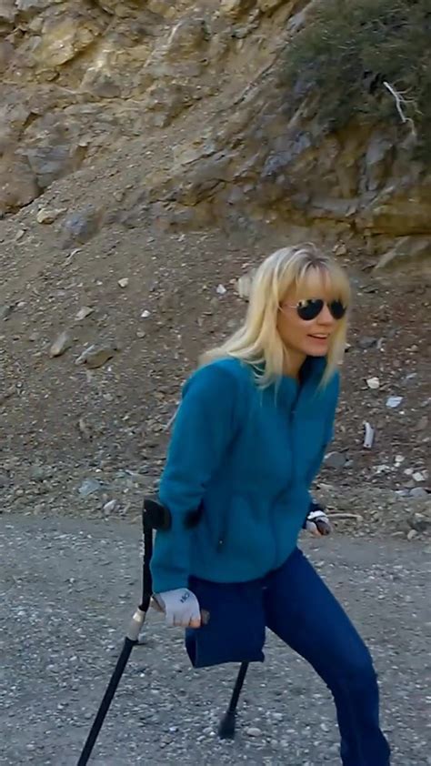 Amputee Women In Crutches Video 13