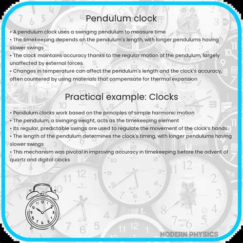 Pendulum Clock Precision Kinematics Timekeeping