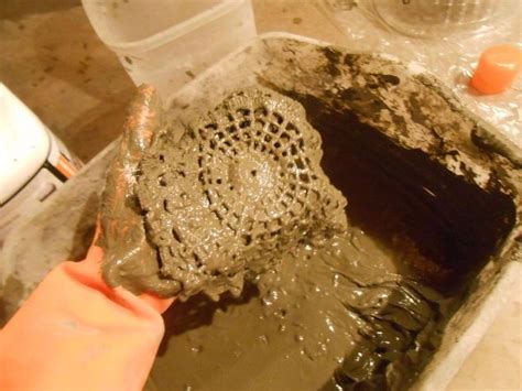 Woman Dips A Doily Into Cement The Reason Why Is Beyond Creative