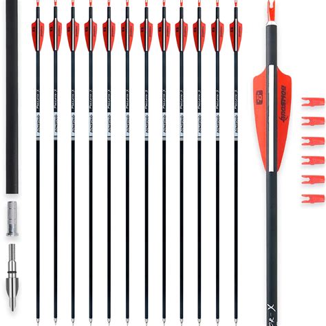 Bowsoul 30inch Carbon Arrows For Target Practice Hunting Arrow With